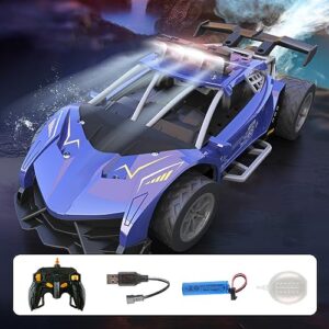 Usdian Remote Control Water Spr𝘢y Four-Wheel Drive Drift 𝘛𝘰𝘺 Car, High Speed Rechargeable Lighted Boy Remote Control Racing Car