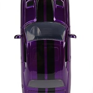 2015 Challenger SRT Hellcat Purple with Black Stripes Big Time Muscle 1/24 Diecast Model Car by Jada 31063