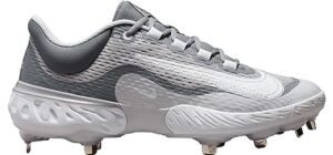 nike alpha huarache elite 4 low dj6521-012 grey-white men's metal baseball cleats 11 us