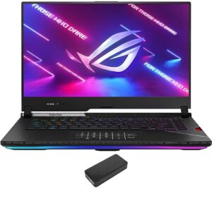 asus rog strix scar 15 gaming & entertainment laptop (intel i9-12900h 14-core, 64gb ddr5 4800mhz ram, 2x8tb pcie ssd raid 0 (16tb), geforce rtx 3080 ti, 15.6" 240 hz win 11 pro) with dv4k dock