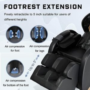 2023 Massage Chair Recliner with Zero Gravity with Full Body Air Pressure Easy to Use at Home and in The Office (Grey)