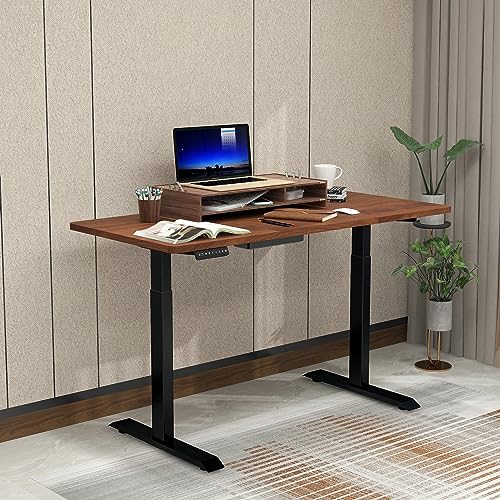 TRUNYAQI Dual Motor Electric Stand Up Desk Frame, Heavy Duty Ergonomic Standing Desk Frame for 27 to 71 Inch Table Tops,Sit Stand Memory Computer Desk Frame, Adjustable Height and Length