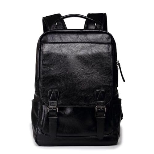 JouZYA Men's Leather Backpack Shoulder Bag Weekender Travel Laptop Notebook School Bags