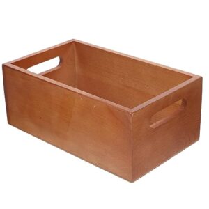 tehaux wood organizer open box storage box with handle coffee condiment organizer tea bag holder shampoo vanity holder for home bathroom kitchen