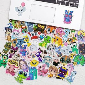 50Pcs Cartoon Big Eyes Stickers for Water Bottles,Toys Teens Boys Girls Adults Gifts,Vinyl Waterproof Stickers for Laptop,Phone,Notebook,Skateboard Decal Sticker Pegatinas Juguete