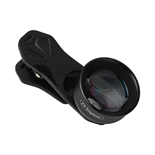 Cell Phone Camera Lens Kit, HD 2X Telephoto Photography Lens, Aluminum Alloy, Suitable for Most Phones with Camera Lens Diameter Less Than 13mm