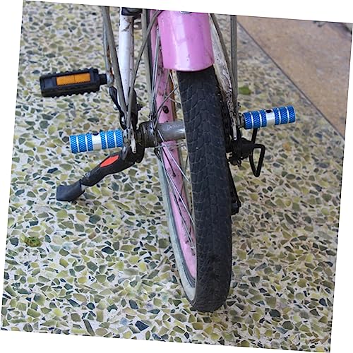 VANZACK 2pcs Pair Mountain Accessories Blue Seat Pegs Anti-Skid BMX Stunt Backseats Cylinder Bicycle Foot Rest One Cycling Adult Feet Hooks Aluminum Pedals Bike for Stands