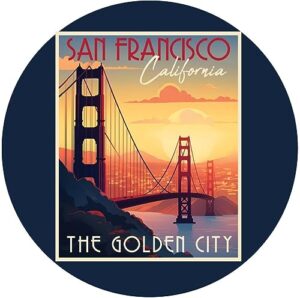 san francisco california b souvenir fridge magnet 2-inch