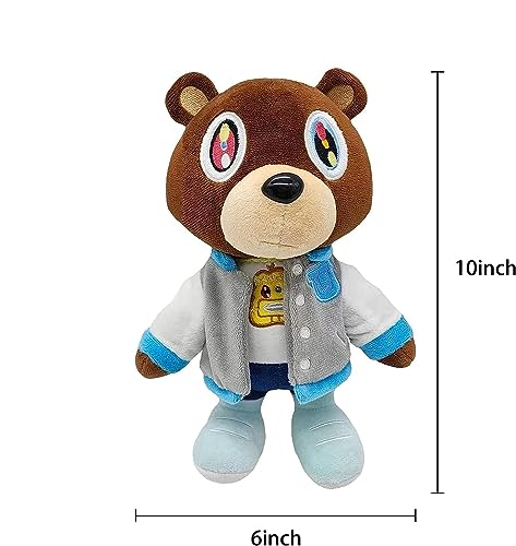 VOZUKO Bear Stuffed Plush Toy Plushie Stuffed Anime Plush Pillow Ultra-Soft Stuffed Doll Plush Toy Gifts（10in）