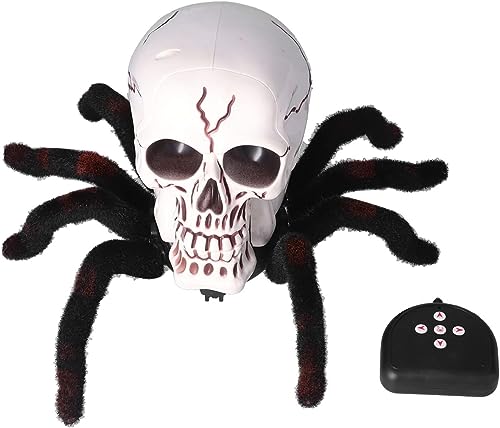 2023 New Skull Tarantula Toy, Remote Control Spider, Spooky RC Spider Prank Toy with Light Up Eyes, High Simulation Fake Spider, Great Hallowee Toy for Kids