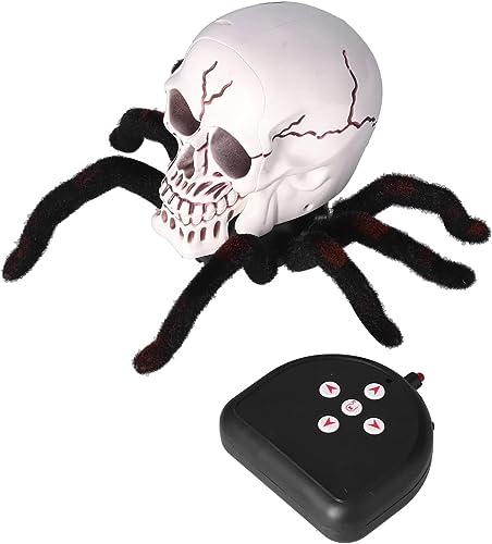 2023 New Skull Tarantula Toy, Remote Control Spider, Spooky RC Spider Prank Toy with Light Up Eyes, High Simulation Fake Spider, Great Hallowee Toy for Kids