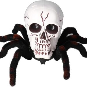 2023 New Skull Tarantula Toy, Remote Control Spider, Spooky RC Spider Prank Toy with Light Up Eyes, High Simulation Fake Spider, Great Hallowee Toy for Kids