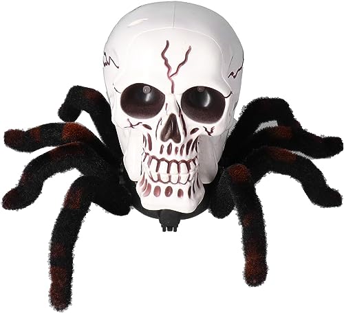 2023 New Skull Tarantula Toy, Remote Control Spider, Spooky RC Spider Prank Toy with Light Up Eyes, High Simulation Fake Spider, Great Hallowee Toy for Kids