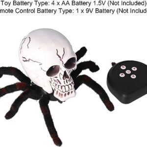 2023 New Skull Tarantula Toy, Remote Control Spider, Spooky RC Spider Prank Toy with Light Up Eyes, High Simulation Fake Spider, Great Hallowee Toy for Kids