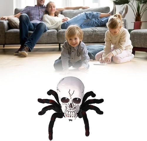 2023 New Skull Tarantula Toy, Remote Control Spider, Spooky RC Spider Prank Toy with Light Up Eyes, High Simulation Fake Spider, Great Hallowee Toy for Kids