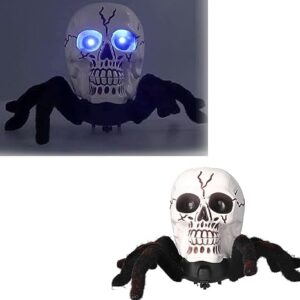 2023 New Skull Tarantula Toy, Remote Control Spider, Spooky RC Spider Prank Toy with Light Up Eyes, High Simulation Fake Spider, Great Hallowee Toy for Kids