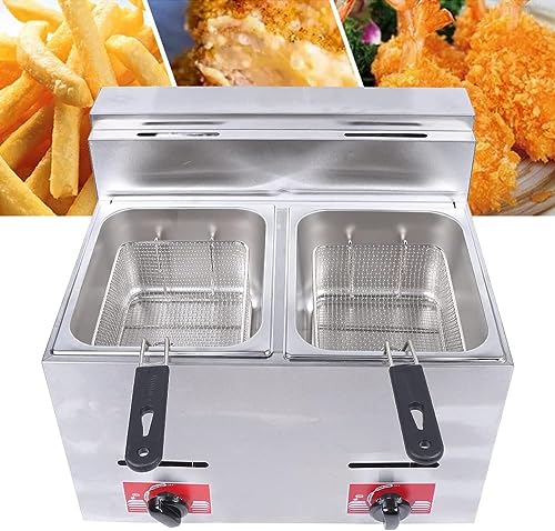 12L 2 Pan Server Food Warmer 3-Well Commercial Gas Bain Marie Buffet Countertop Food Warmer Steam Table Steamer Soup Warmer Adjustable Temp Gas Fryer Steamer Cooking Heating Pot