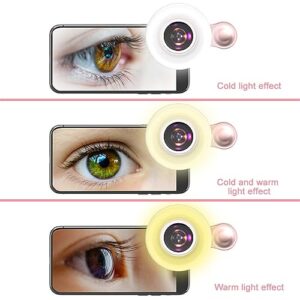 15X Macro Lens Mobile Phone HD Camera Lens with LED Ring Flash Light Smartphone Selfie Live Lamp Fill Light