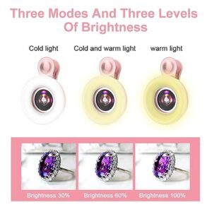 15X Macro Lens Mobile Phone HD Camera Lens with LED Ring Flash Light Smartphone Selfie Live Lamp Fill Light