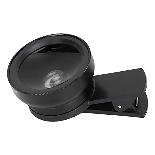 Phone Lens, 2 in 1 Universal Cellphone Lens HD Professional Universal Clip 0.45X Wide Angle 12.5X Macro Lens for 13, 12, 11, Xs, Xr,8 7 6s Plus (Black)