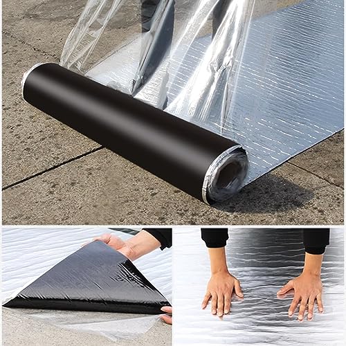 ShEyle Waterproof Self-Adhesive Roof Repair Tape,Aluminum Foil Tape Bituminous Sealing Tape for Roof Leak Hole Gutter,Surface Crack,Window Sill Gap,Outdoor Use,Customizable (0.1x5m)