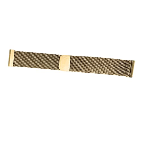 EVGATSAUTO Smart Watch Wristband, Smart Watch Strap Replacement Strong Magnet 18mm Easy to Install Fashionable (Gold)