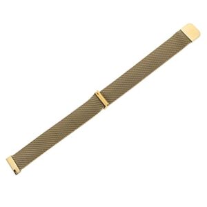 EVGATSAUTO Smart Watch Wristband, Smart Watch Strap Replacement Strong Magnet 18mm Easy to Install Fashionable (Gold)