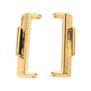 Watch Band Connector, Firm Connection 22mm Perfect Fit Pretty Watch Strap Connector Part for Replacement (Gold)