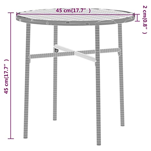 WHOPBXGAD 3 Piece Patio Dining Set Rattan Chair,Gardens Patio Furniture,Oak Patio Furniture Set,Sui for Gardens, lawns, terraces, poolsides, patios,Poly Rattan Gray