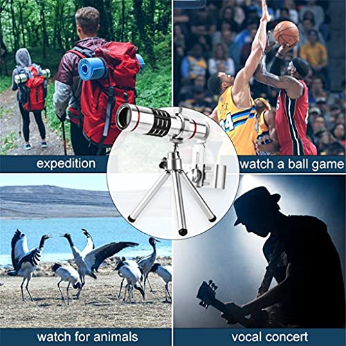 WUDILU Mobile Phone Lenses 18x Telescope Camera Zoom Optical Cellphone Telephoto Lens for Mobile Phone with Mini Tripod