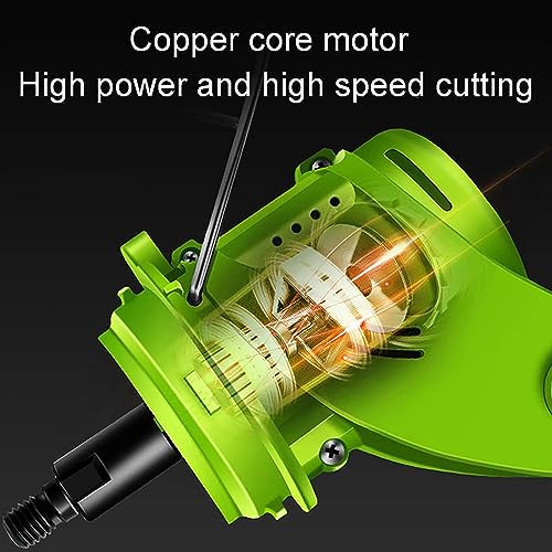 Electric Lawn Mower, Rotary Weeder with 24V/10000MA Cordless Adjustable Length 1-36CM 90° Rotatable Machine Head for Home Small Garden