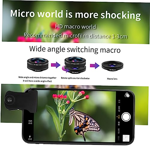 1 Set 22 Mobile Phone Lens Set Smartphone Phones fisheye Lens Smart Phone Macro Lens Attachment Mobile Phone Lens Kit Smartphone Wide Angle Lens Professional Phone Camera Lens