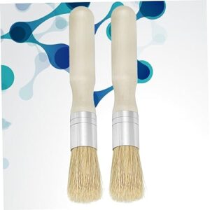 COHEALI 2pcs chip Paint Brushes Stencil Paint Round Paint Brush Artist Painting Brushes Professional Watercolor Brushes Water Coloring Brush Pen Wooden Painting Tool Oil Brush Clean France