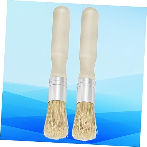 COHEALI 2pcs chip Paint Brushes Stencil Paint Round Paint Brush Artist Painting Brushes Professional Watercolor Brushes Water Coloring Brush Pen Wooden Painting Tool Oil Brush Clean France