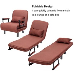 sgzyl Convertible Sofa Bed Folding Arm Chair Sleeper Leisure Recliner Lounge Couch