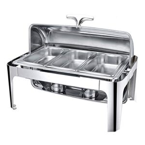 chafing dish electric food warmer chafer chafing dish commercial rectangular buffet servers and warmers - keep food being fresh and delicious - 9l (c)