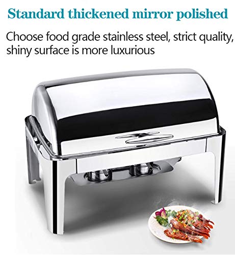 Chafing Dish Electric Food Warmer Chafer Chafing Dish Commercial Rectangular Buffet Servers and Warmers - Keep Food Being Fresh and Delicious - 9L (C)