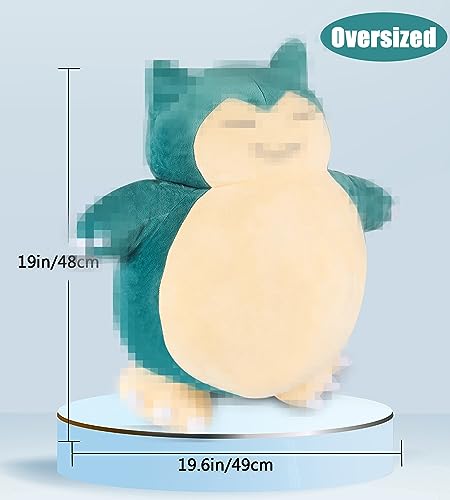 Reinbow 19.6 Inch Jumbo Plush Anime Pillow Toy, Oversize Super-Soft Plushies Stuffed Doll for Kids Adults, Birthday Christmas Easter Gift