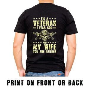 Gift for Fear God and Wife Lovers Perfect for Non Veterans Men Women Black Multicolor T shirt