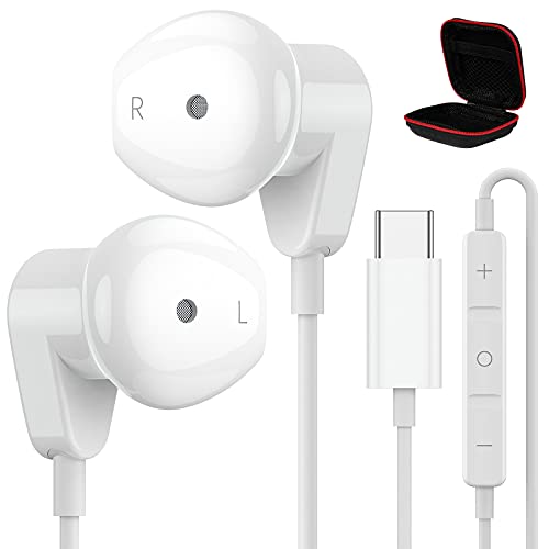 2-Pack USB-C Headphones for iPad Pro Samsung Galaxy Google Pixel Oneplus Huawei Sony...