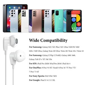 2-Pack USB-C Headphones for iPad Pro Samsung Galaxy Google Pixel Oneplus Huawei Sony...