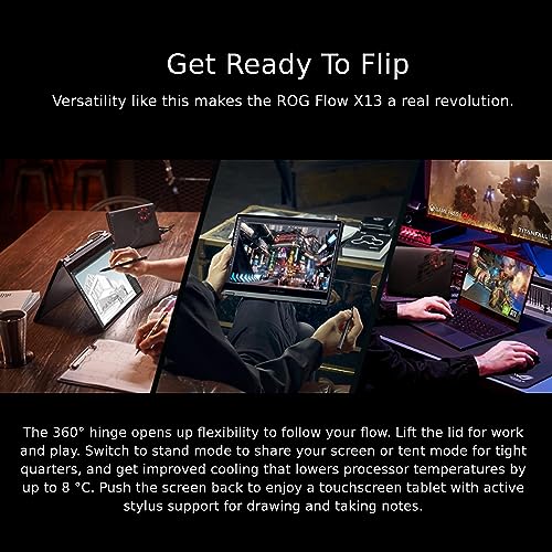 ASUS ROG 2-in-1 Gaming Laptop 2023 Newest, 13.4" 120Hz 500nits IPS Touchscreen Display, AMD 8-Core Ryzen 9 6900HS Processor, NVIDIA GeForce RTX 3050 Ti, 16GB DDR5 RAM, 1TB SSD, Windows 11 Home