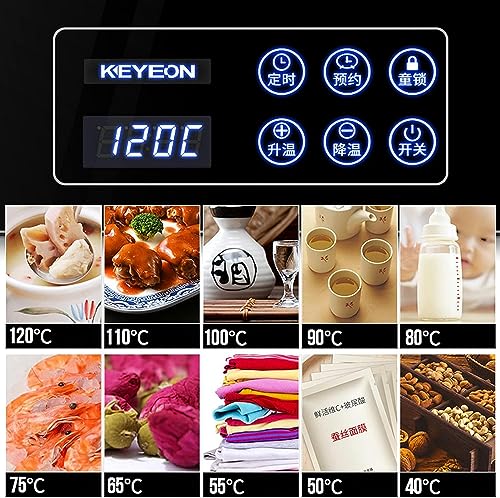 Buffet Warming Tray Hot Plate with Adjustable Temperature Control, Party Chafing Dish, Electric Food Warmer for Kitchen, Dining Room (Black 31x19inch)