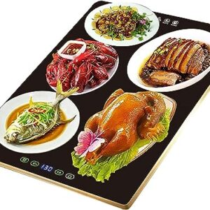 Buffet Warming Tray Hot Plate, Party Chafing Dish, Electric Food Warmer for Kitchen, Dining Room, Restaurant, with Adjustable Temperature Control