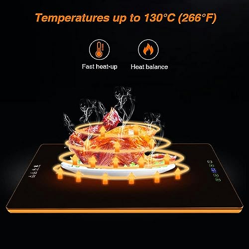 Buffet Warming Tray Hot Plate, Party Chafing Dish, Electric Food Warmer for Kitchen, Dining Room, Restaurant, with Adjustable Temperature Control