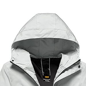 Men's Hooded Ski Jacket Winter Warm Mountain Parka Coat Waterproof Rain Jacket Outdoor Hiking Windproof Windbreaker