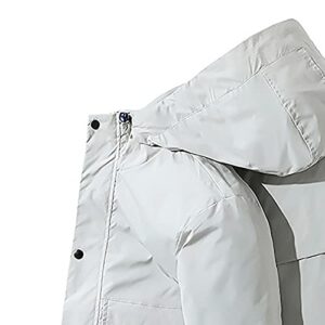 Men's Hooded Ski Jacket Winter Warm Mountain Parka Coat Waterproof Rain Jacket Outdoor Hiking Windproof Windbreaker