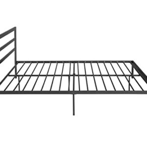 HAUSHECK Queen Size Metal Bed Frame with Headboard & 10.8" Height Under Storage Space, Noise Free Bed Frames for Kids, Teen, Adults with Strong Slat Support, Mattress Foundation, No Box Spring Needed