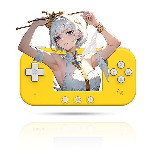 Retro Video Game Console Handheld Game Console Built-in 32G SD Card 5000+ Gaming and Multiple Emulators Support Open Source Linux System-Yellow