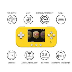 Retro Video Game Console Handheld Game Console Built-in 32G SD Card 5000+ Gaming and Multiple Emulators Support Open Source Linux System-Yellow